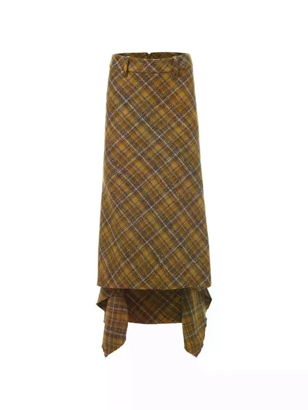 Monse Asymmetric Tweed Skirt - Yellow