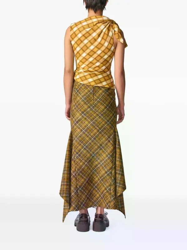 Monse Asymmetric Tweed Skirt