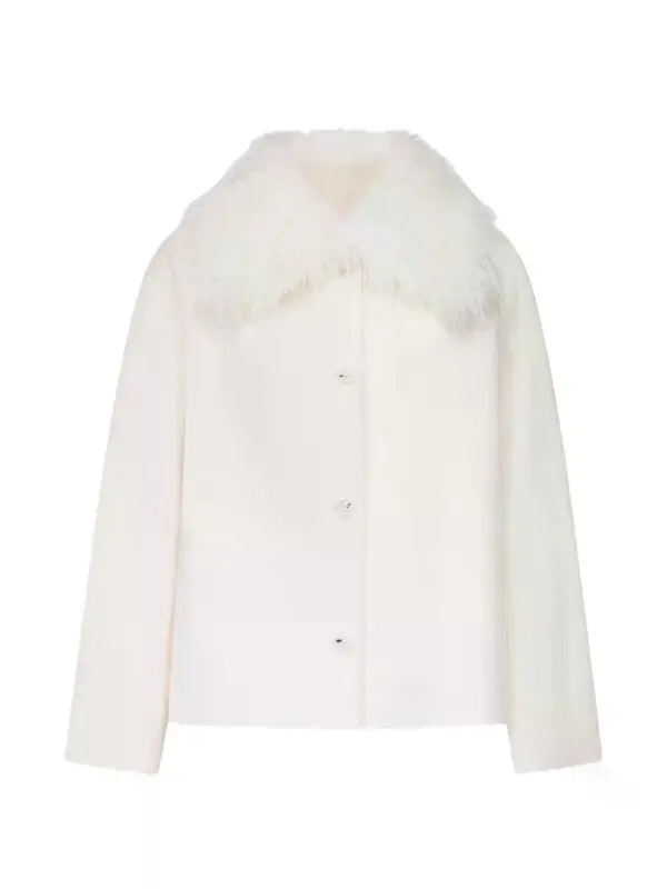 Loulou De Saison Rafe Detachable Faux-fur Collar Jacket - Neutrals