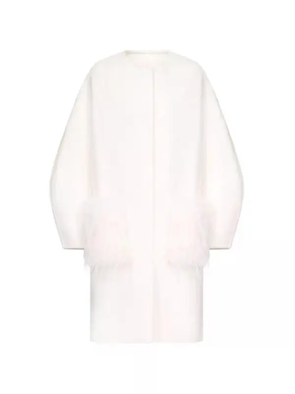 Loulou De Saison Cilia Collarless Coat - White