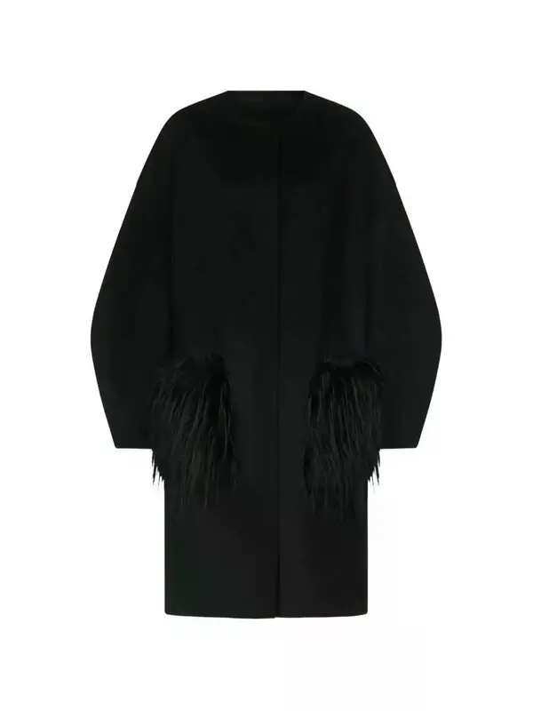 Loulou De Saison Cilia Collarless Coat - Black