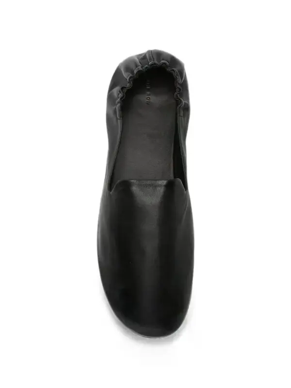 THE ROW Casa Slip-on Nappa Leather Slippers - Black