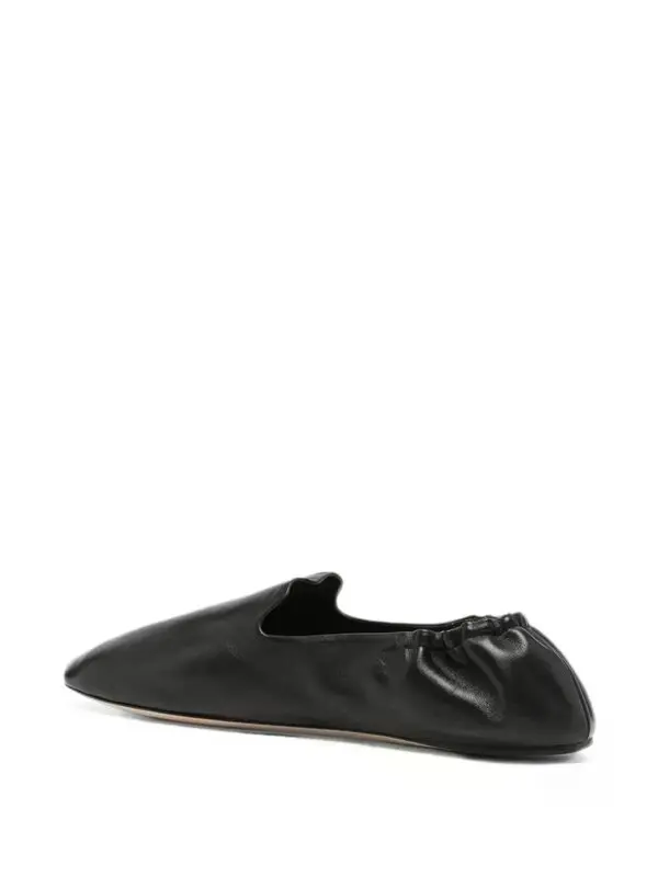 THE ROW Casa Slip-on Nappa Leather Slippers - Black
