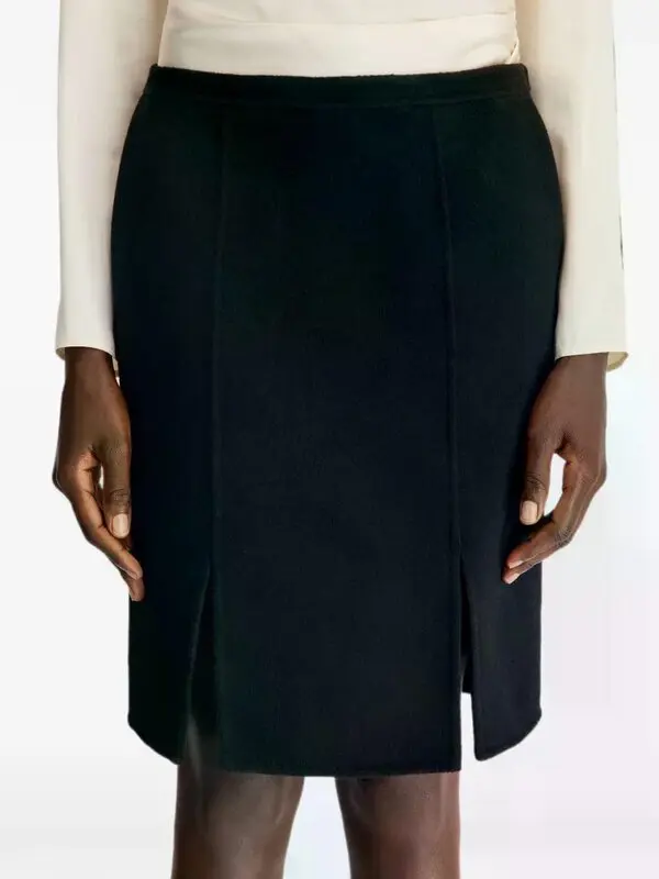 Loulou De Saison Wool Blend Midi Skirt - Black