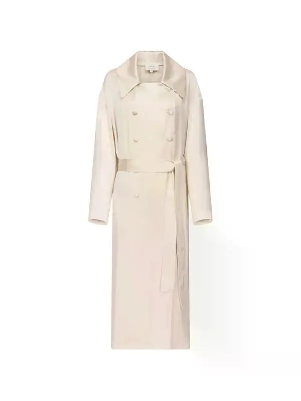Loulou De Saison Erika Double-breasted Belted Coat - Neutrals