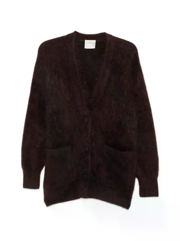 FORTE_FORTE Brushed-knit Cardigan - Brown