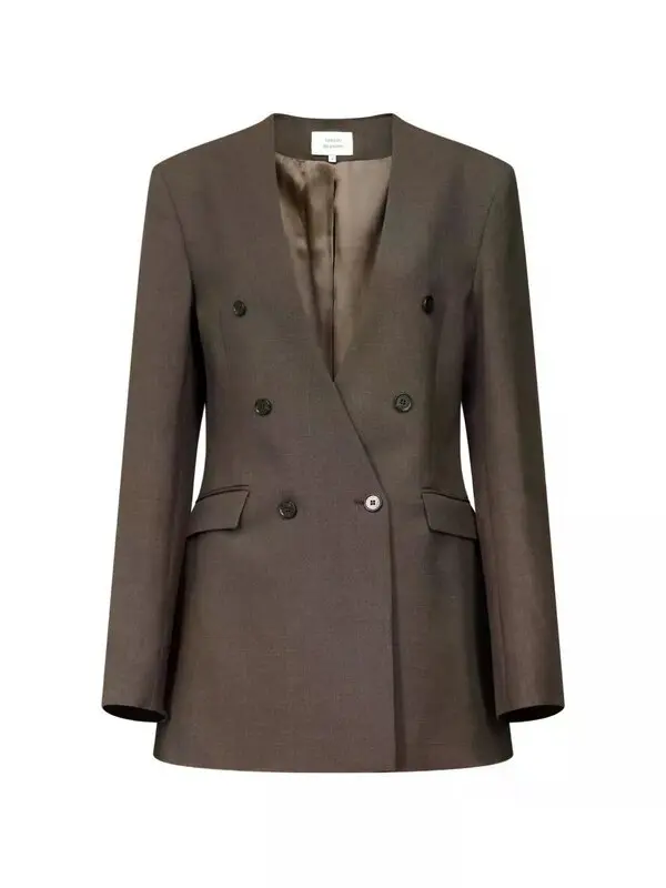 Loulou De Saison Astrid Double-breasted Blazer - Brown