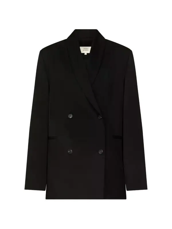 Loulou De Saison Sira Double-breasted Shawl-collar Jacket - Black