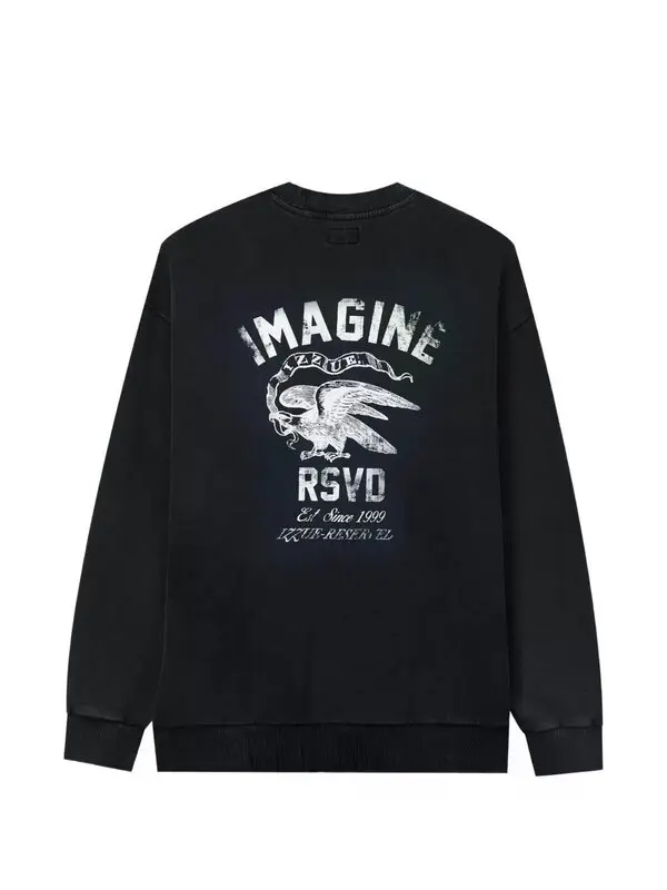 Izzue Logo Patch Graphic Print Sweatshirt