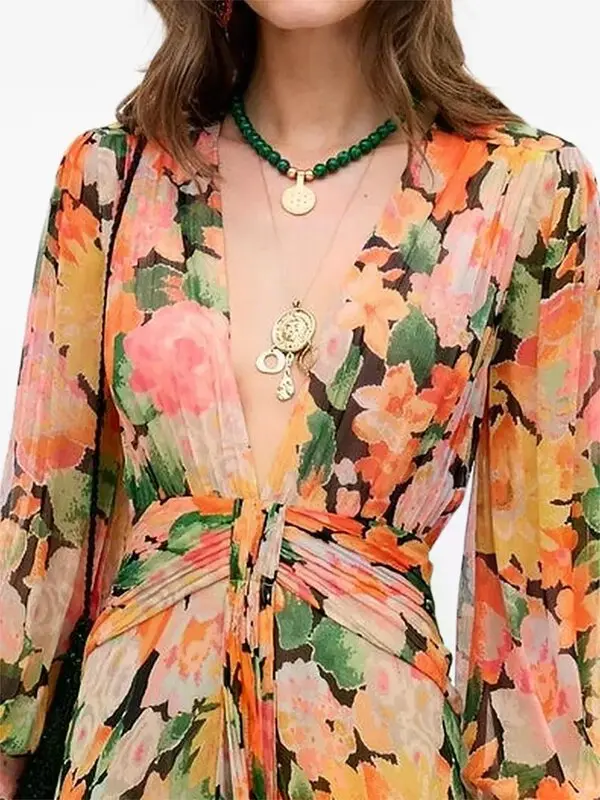 Rixo Floral-print Silk-chiffon Maxi Dress