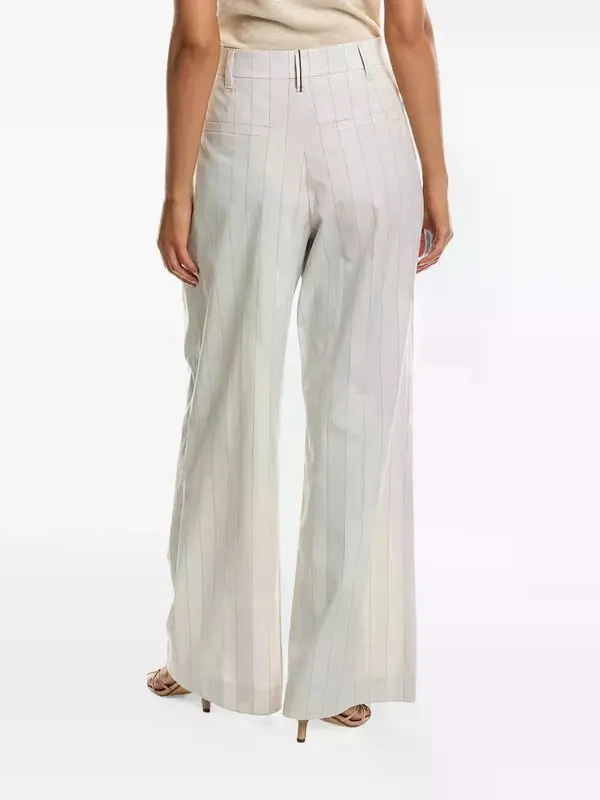 Brunello Cucinelli Pinstripe-pattern Pleated Trousers
