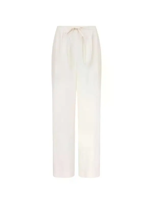Loulou De Saison Ellon Straight-leg Drawstring Trousers - Neutrals