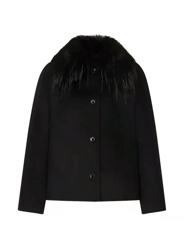 Loulou De Saison Rafe Detachable Faux-fur Collar Jacket - Black