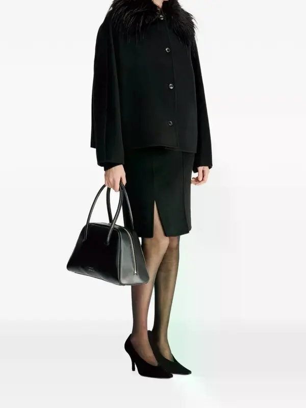 Loulou De Saison Faux Fur Collar Jacket - Black