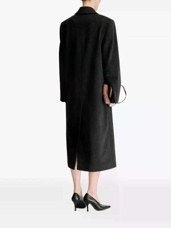 Loulou De Saison Double-breasted Peak-lapel Coat - Grey