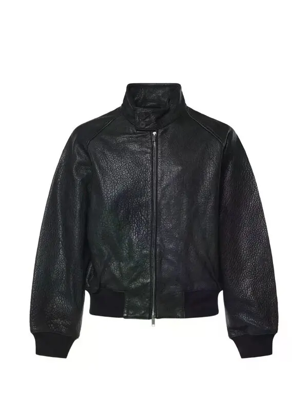 Studio Nicholson Over Leather Jacket - Black