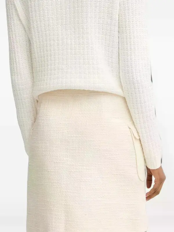 MORGAN Zip-up Mini Tweed Skirt
