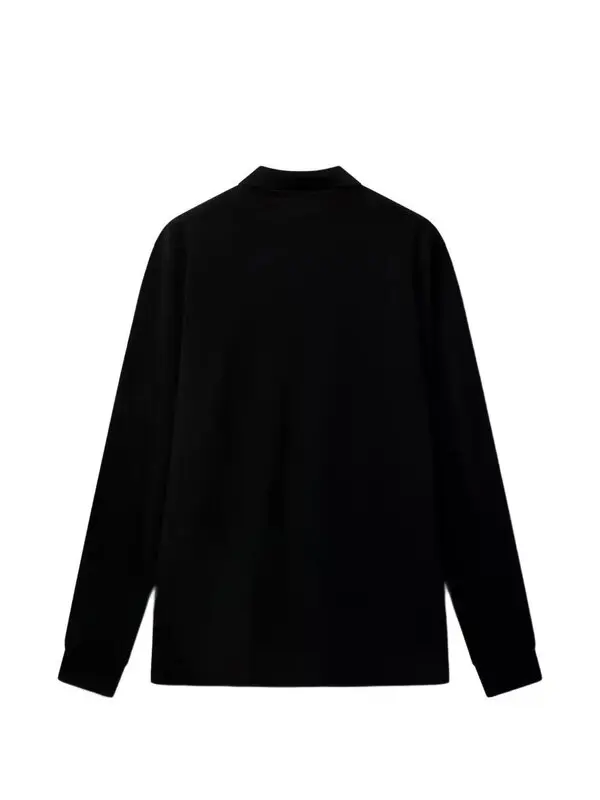 BENETTON Long-sleeve Logo-embroidered Polo Shirt