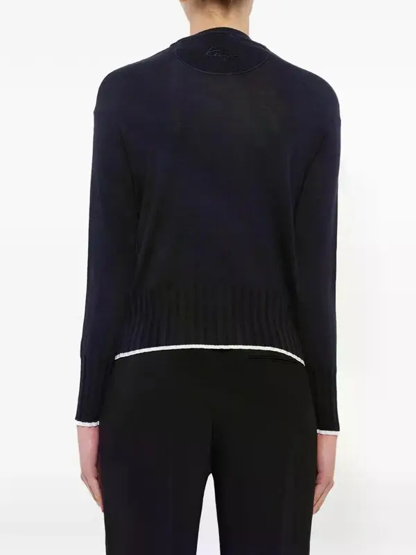 Kenzo Ribbed-knit Sweater With Contrast Tipping