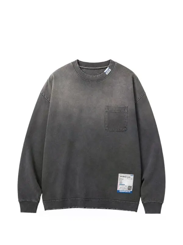 Mihara Yasuhiro Sun-faded Like Distressed Long-sleeve T-shirt - Black