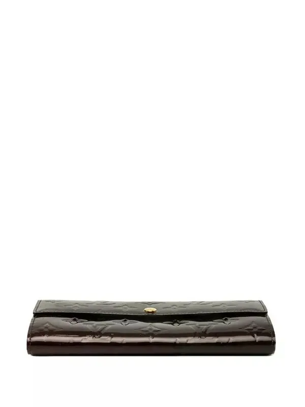 LOUIS VUITTON 2013 Monogram Vernis Sarah Wallet Long Wallets - Purple