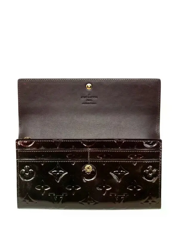 LOUIS VUITTON 2013 Monogram Vernis Sarah Wallet Long Wallets - Purple