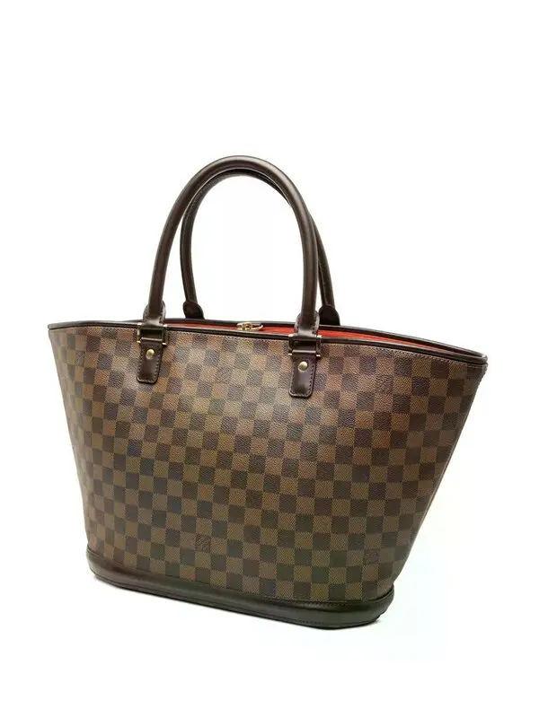 LOUIS VUITTON 2002 Damier Ebene Manosque Gm Tote Bag