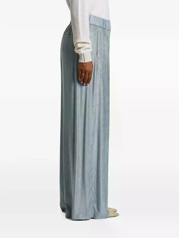 Peserico Plissé-effect Wide-leg Trousers