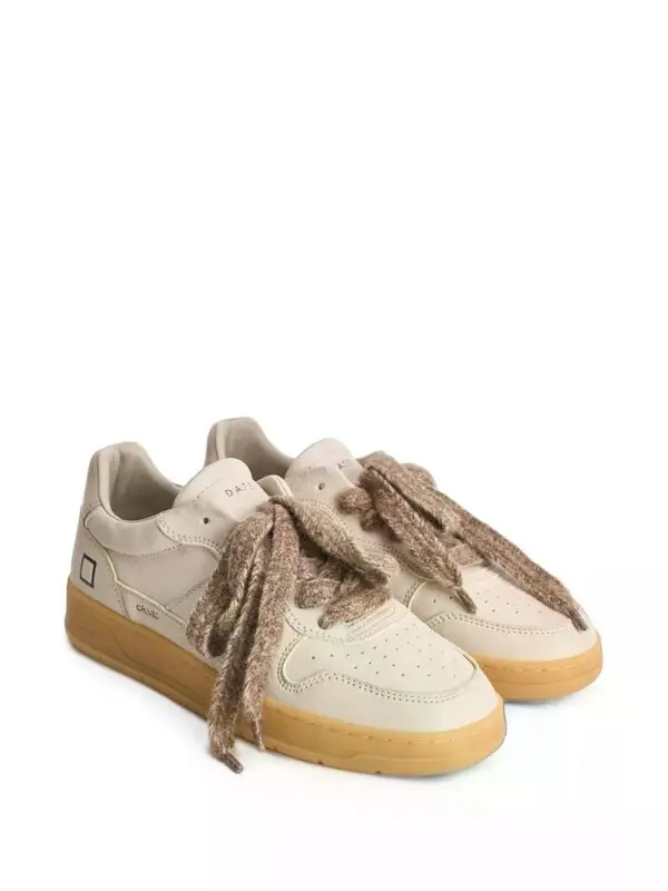 D.a.t.e. Chunky Lace Leather Sneakers With Perforated Detailing