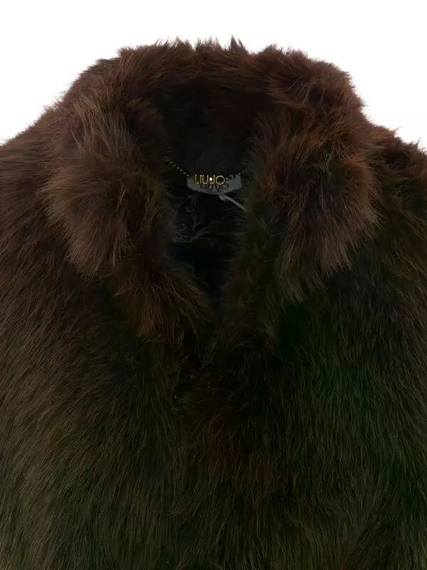 Liu Jo Belted Faux-fur Jacket - Brown