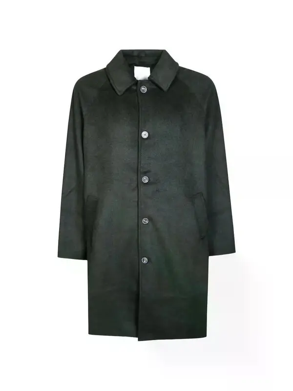 WOC Xian Single-breasted Coat - Green