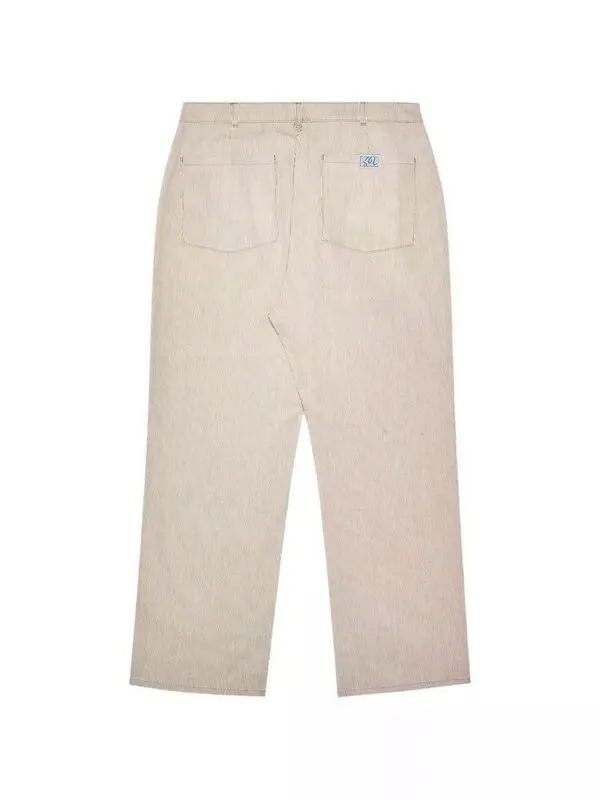 MALBON The Hickory Stripe-pattern Loose Fit Trousers