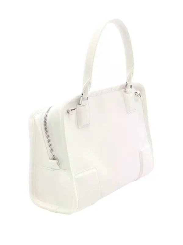 Loewe 2010-2026 Small Leather Amazona 180 Handbag - White