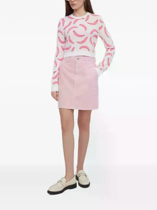BENETTON Banana-print Intarsia Sweater - Pink