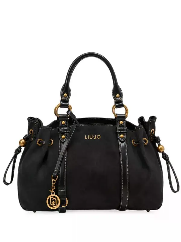 Liu Jo Logo-plaque Drawstring Tote Bag - Black