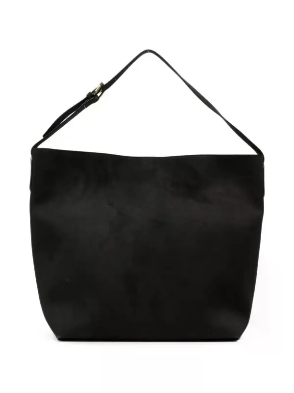 THEMOIRE Zoe Suede-effect Shoulder Bag - Black