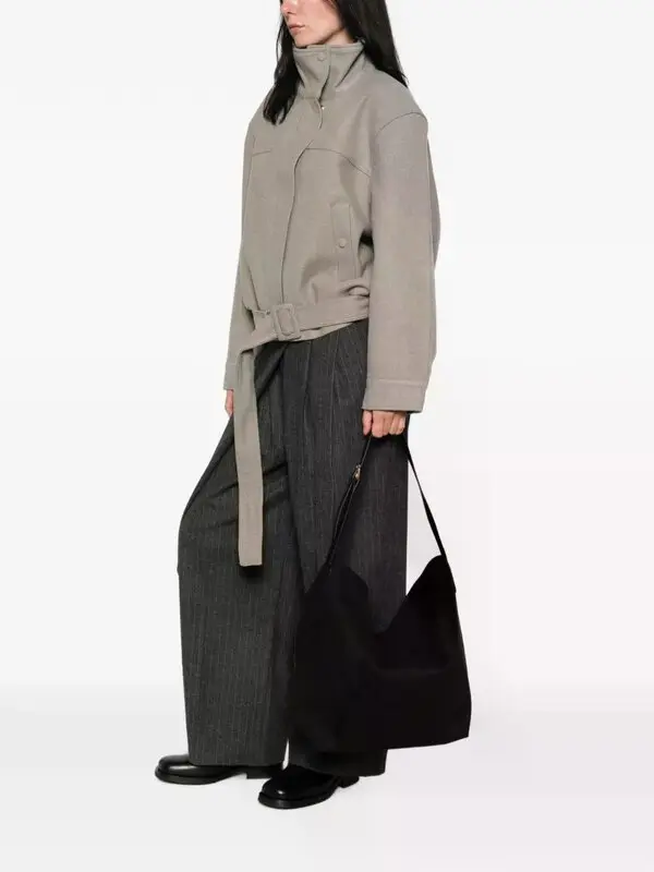 THEMOIRE Zoe Suede-effect Shoulder Bag