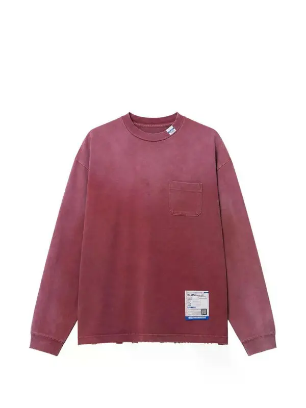 Mihara Yasuhiro Sun Faded Like Distressed Sweatshirt - Red