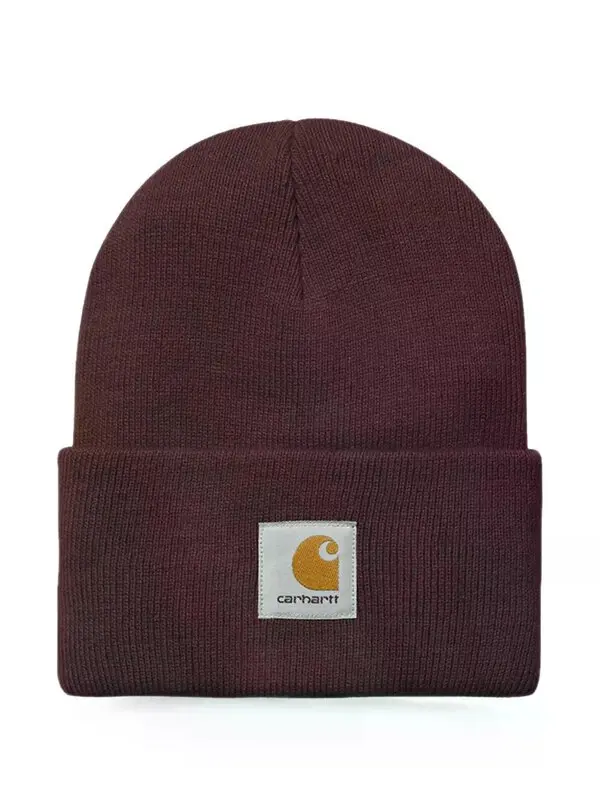 Carhartt Work In Progress Watch Logo-patch Beanie Hat - Red