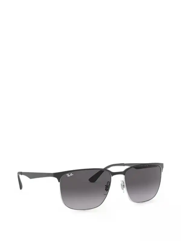 Ray-ban Square Frame Sunglasses With Gradient Lenses - Black
