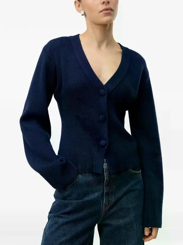 Hugo V-neck Knitted Cardigan - Blue