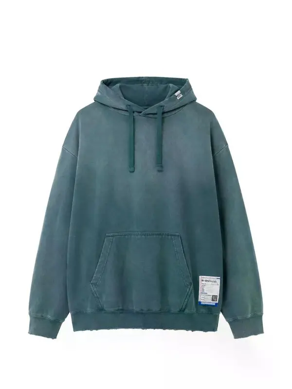 Mihara Yasuhiro Sun Faded Like Distressed Hoodie - Green