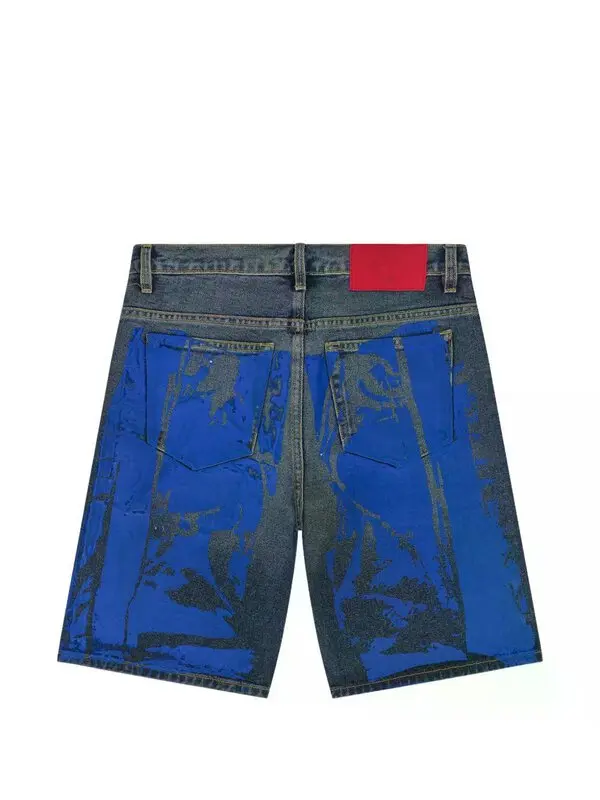 SP5DER Logo-print Denim Shorts