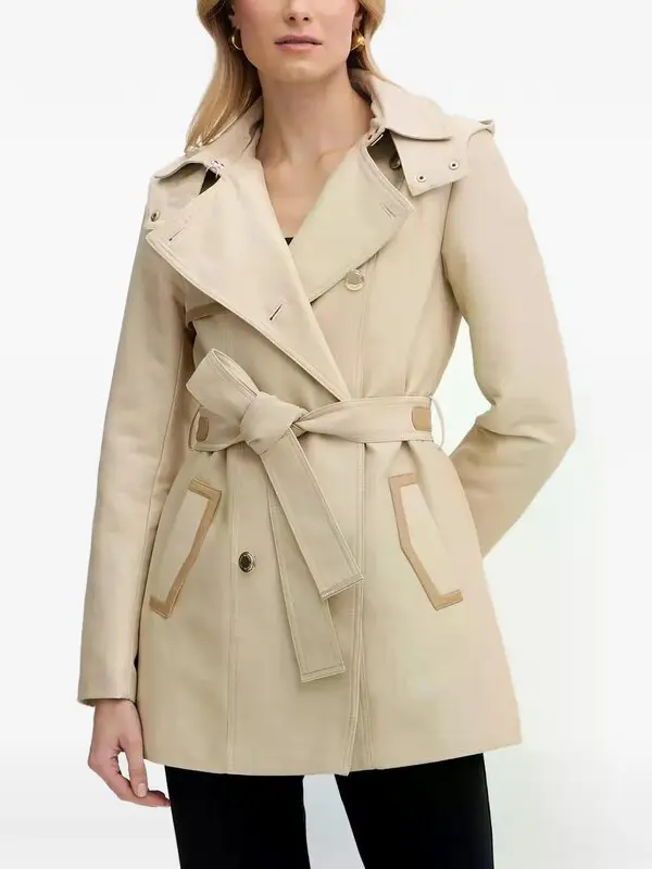 MORGAN Belted Hooded Trench Coat