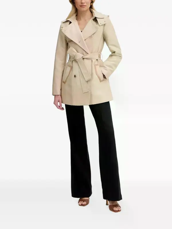 MORGAN Belted Hooded Trench Coat