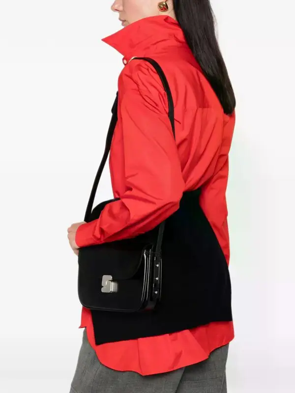 Soeur Mini Bellissima Leather Shoulder Bag - Black