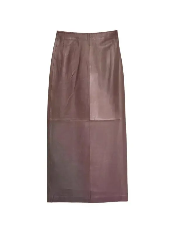 ALYSI Paneled Leather Skirt