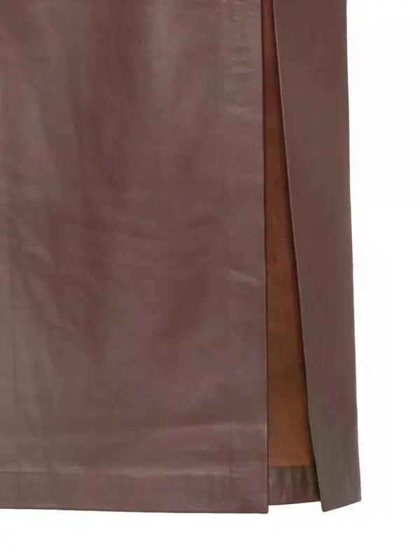 ALYSI Paneled Leather Skirt