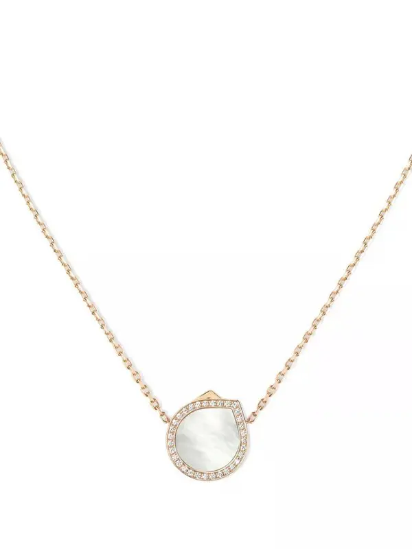 REPOSSI 18kt Rose Gold Antifer Diamond And Pearl Necklace