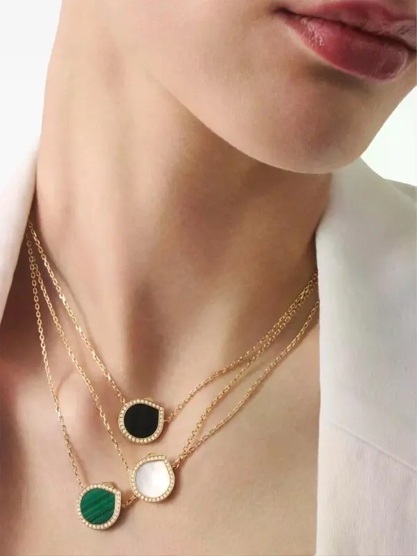 REPOSSI 18kt Rose Gold Antifer Diamond And Pearl Necklace